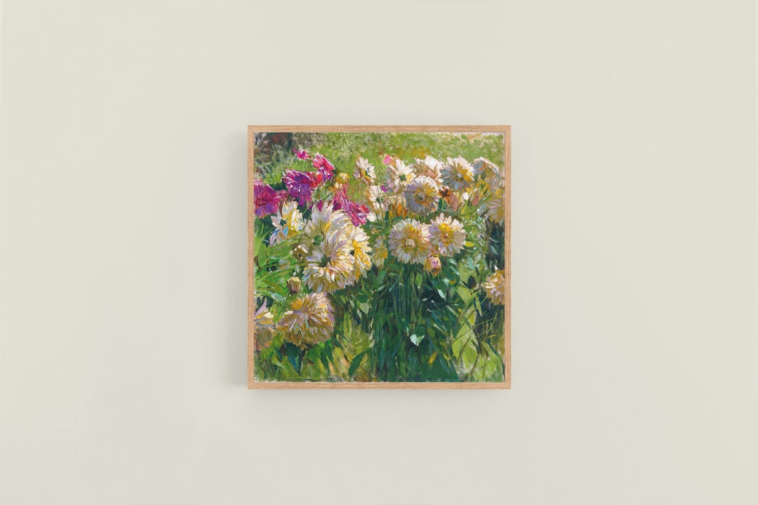 Vintage Daisy Summer Oil Painting | Vintage Oil Painting | Spring Daisy ...