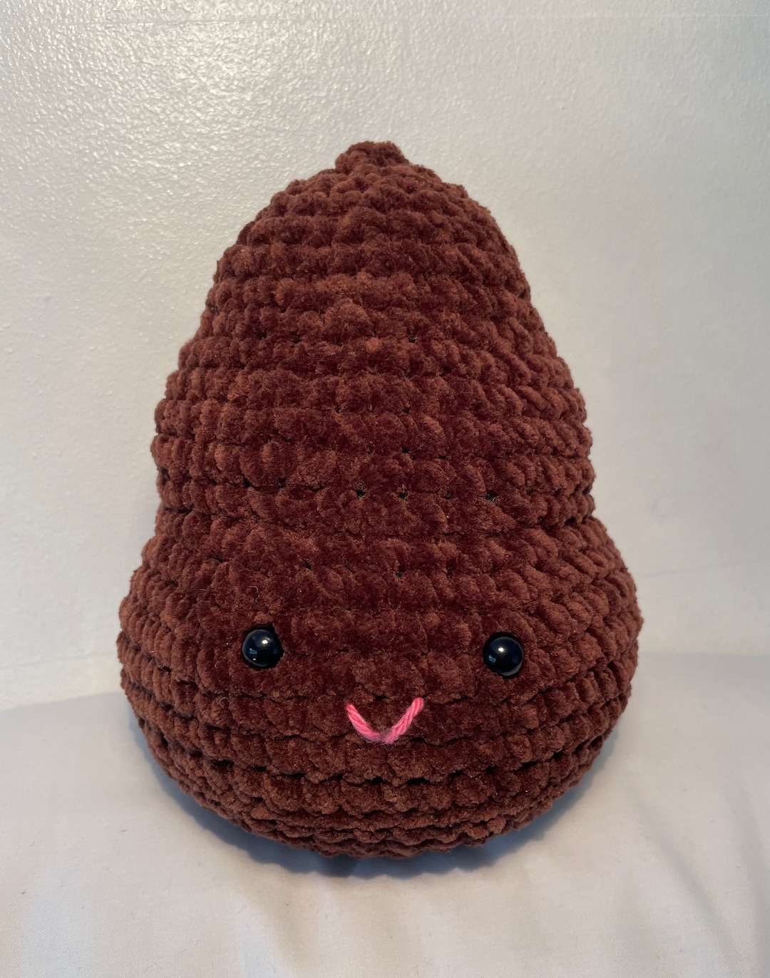 Large Crochet Poop Emoji Plushie Made to Order Amigurumi - Etsy