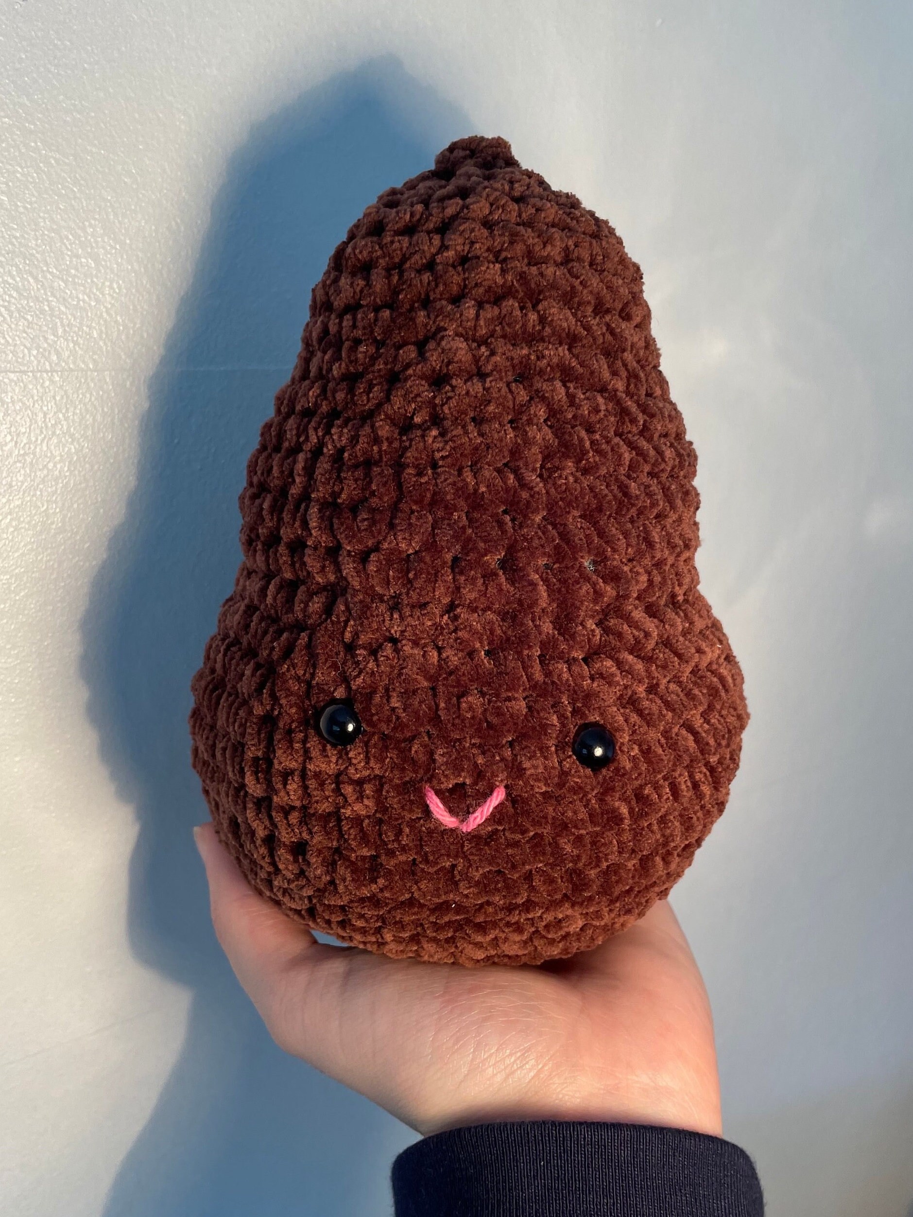 Large Crochet Poop Emoji Plushie Made to Order Amigurumi - Etsy