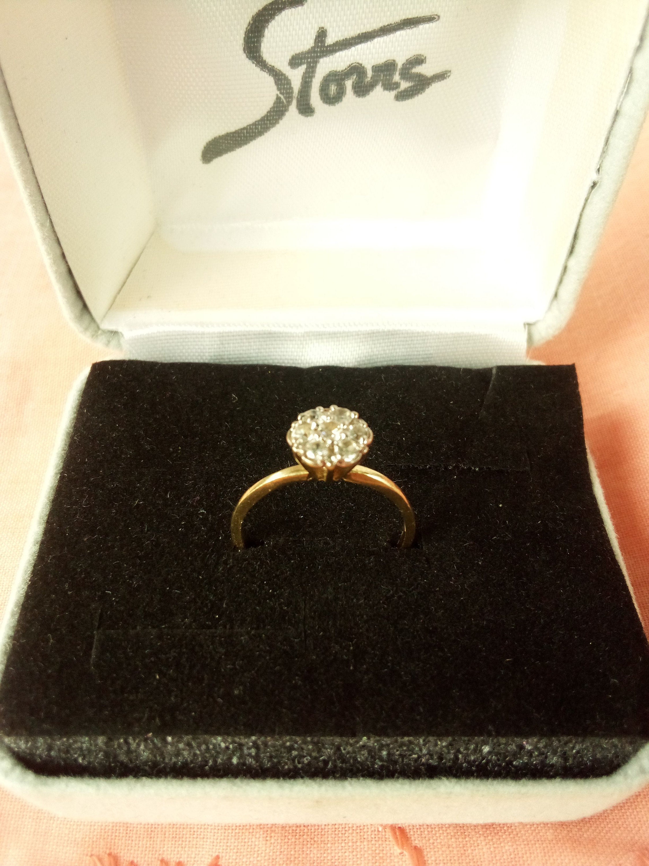 10K Gold Cubic Zirconia Ring - Etsy