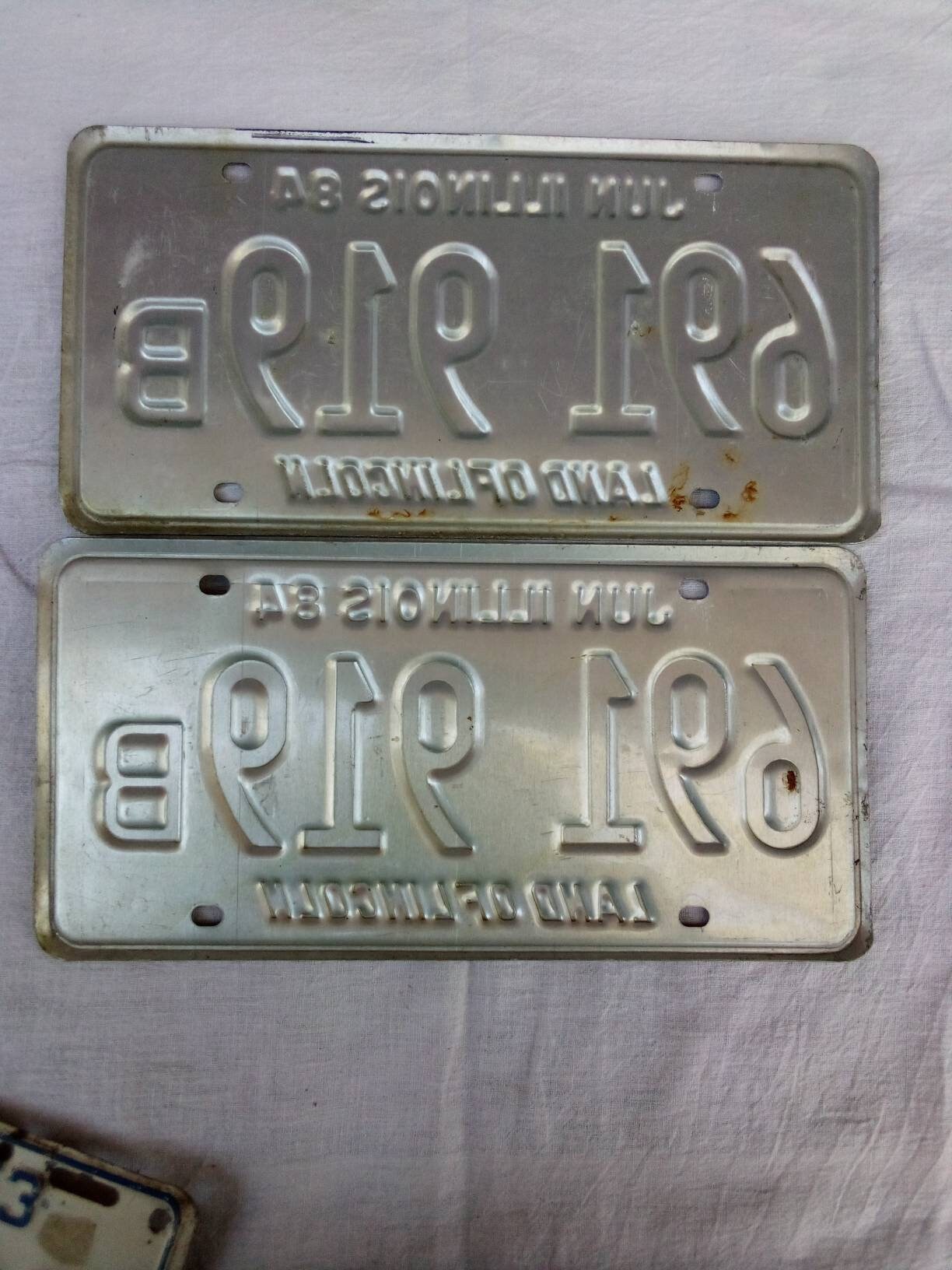 1984 Illinois License Plates - Etsy