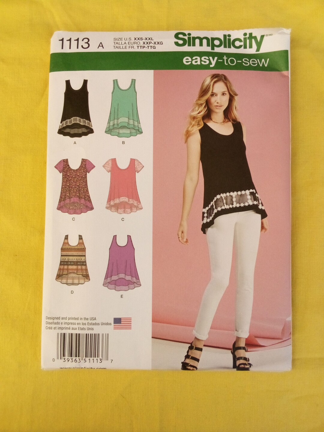 1113 A Simplicity Knit Top Pattern - Etsy
