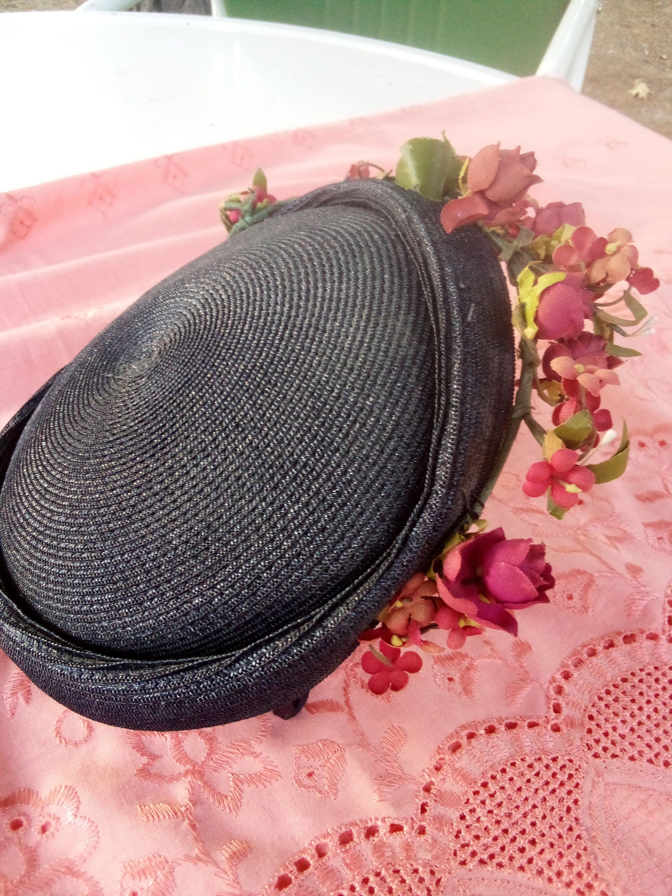 1950s Style Faux Straw Half Hat - Etsy
