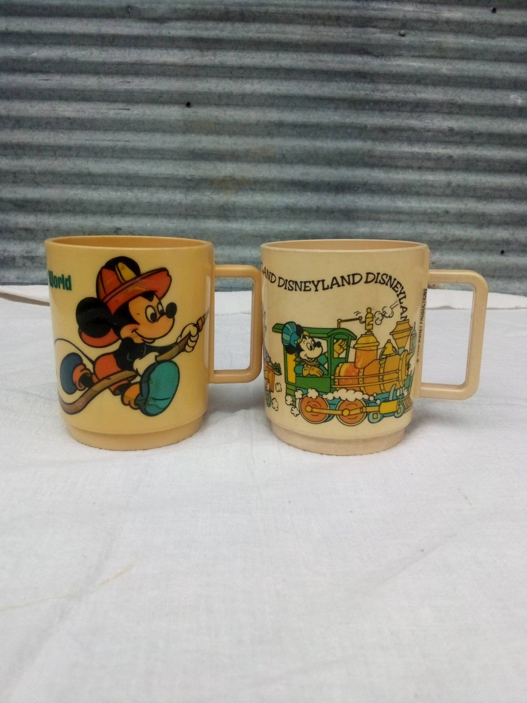 Two Walt Disney Cups - Etsy