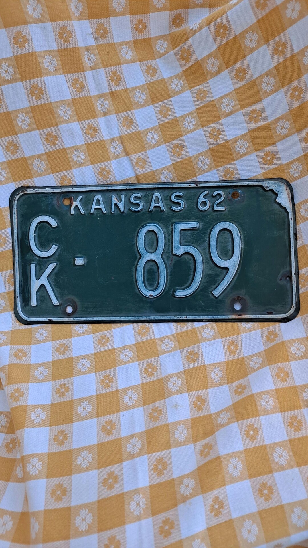 1962 Vintage Kansas License Plate - Etsy