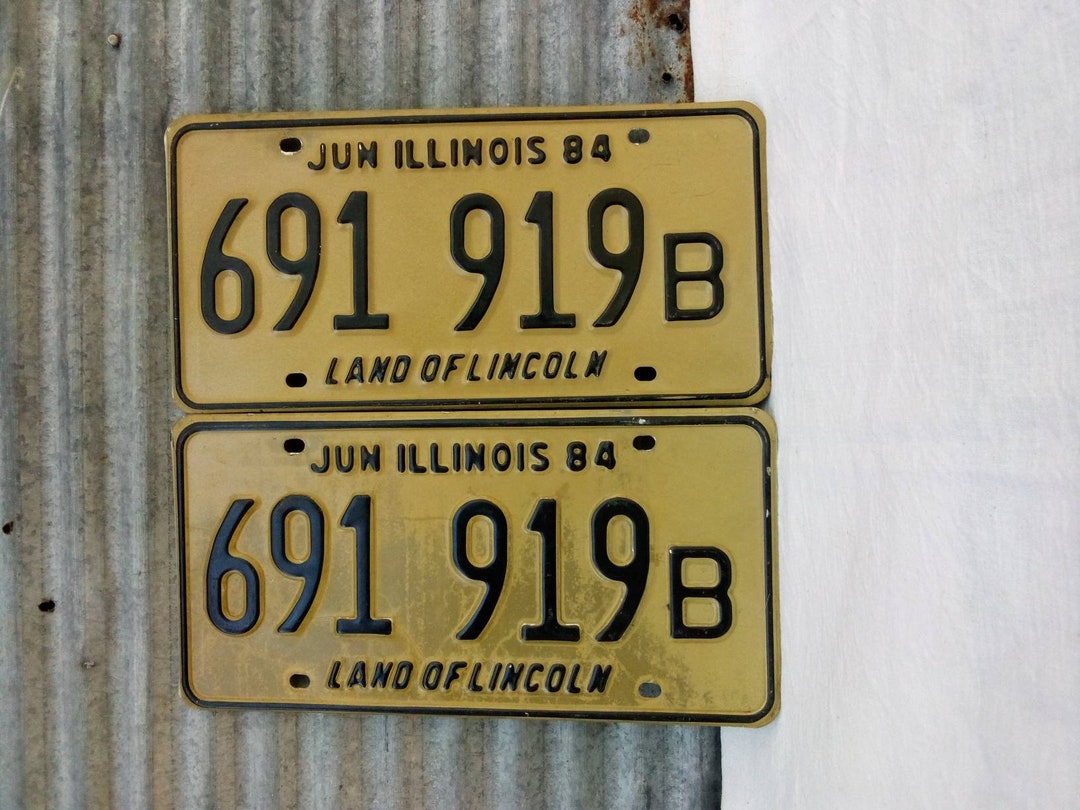 1984 Illinois License Plates - Etsy