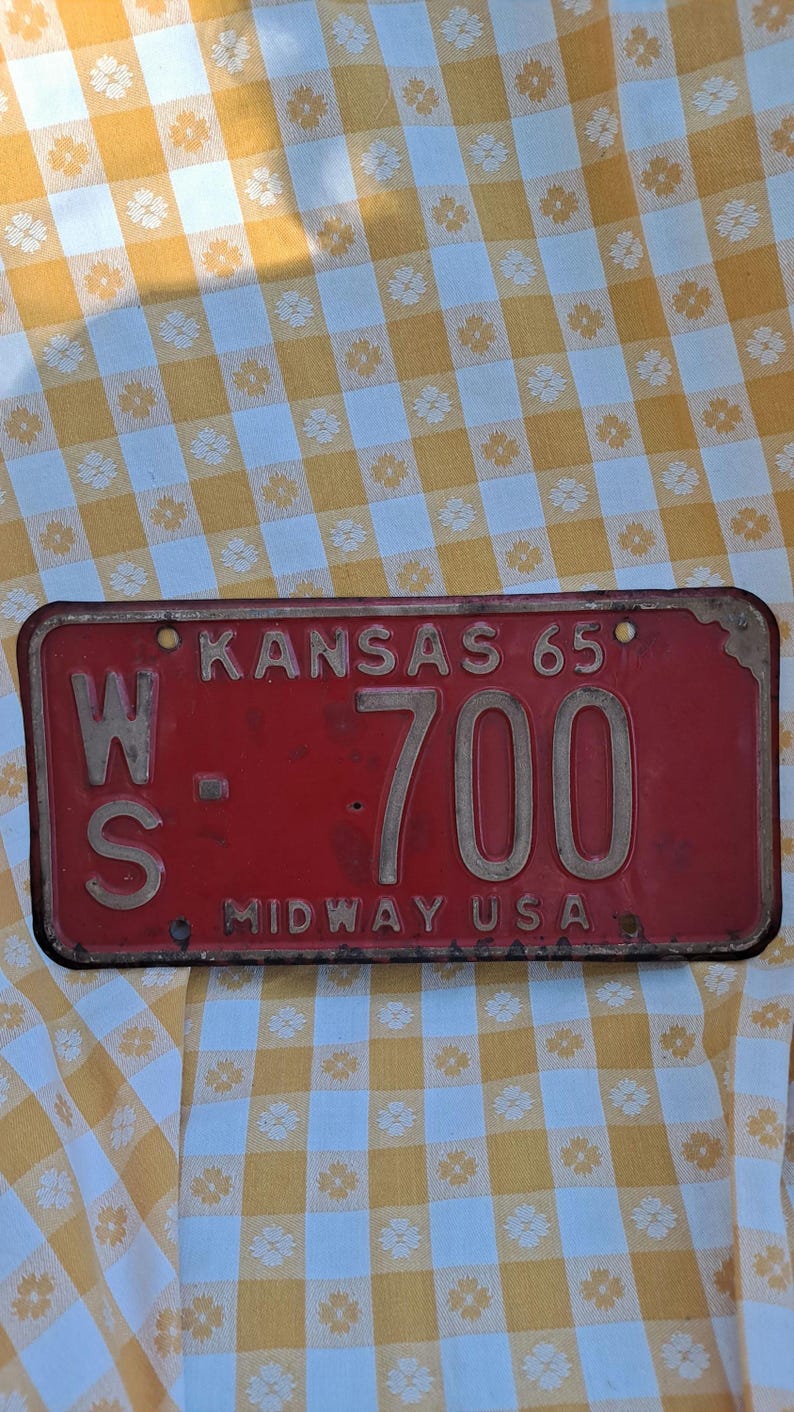 1965 Kansas License Plate - Etsy