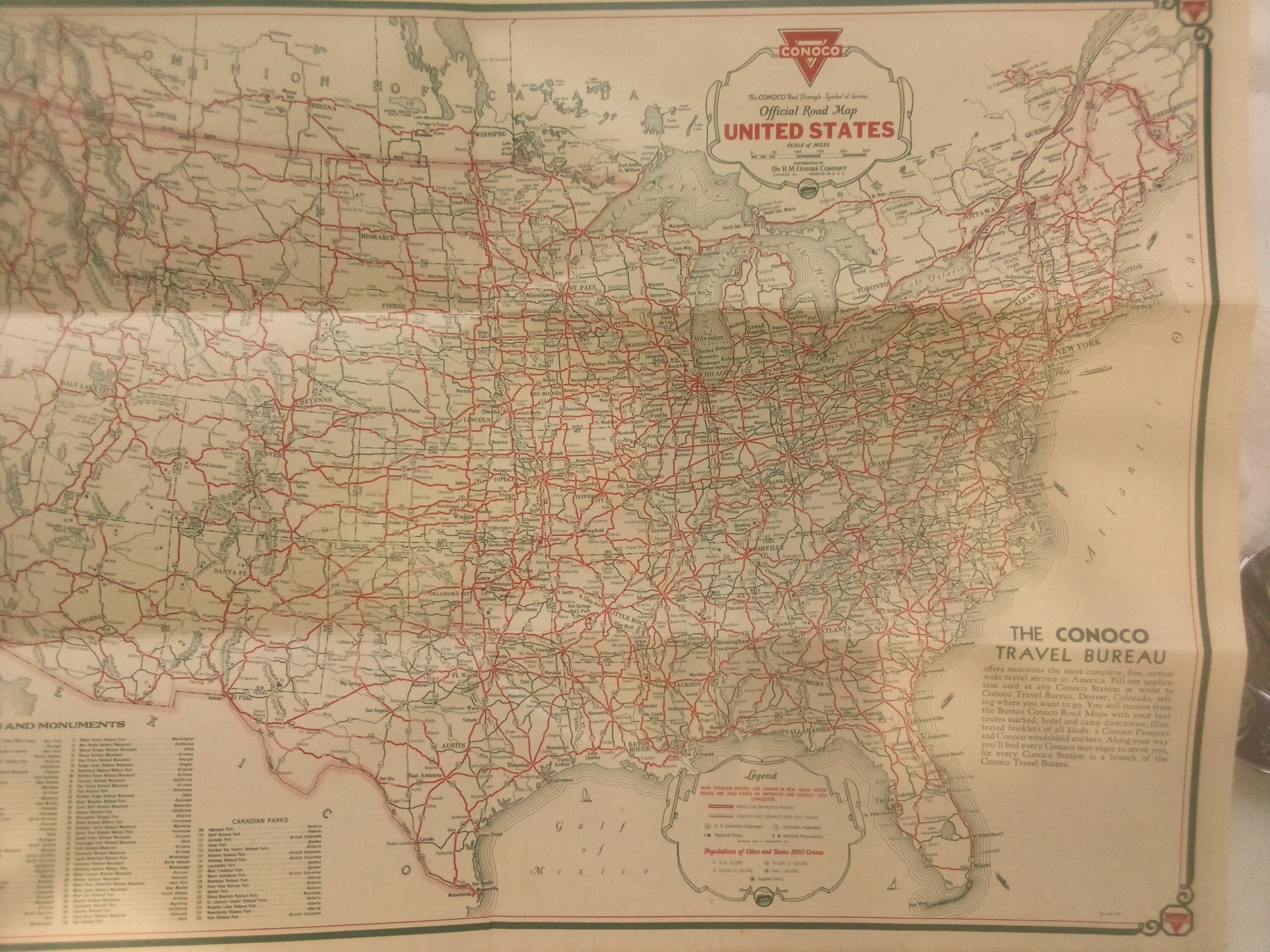 1930s Conoco Travel Map Kentucky-tennessee - Etsy