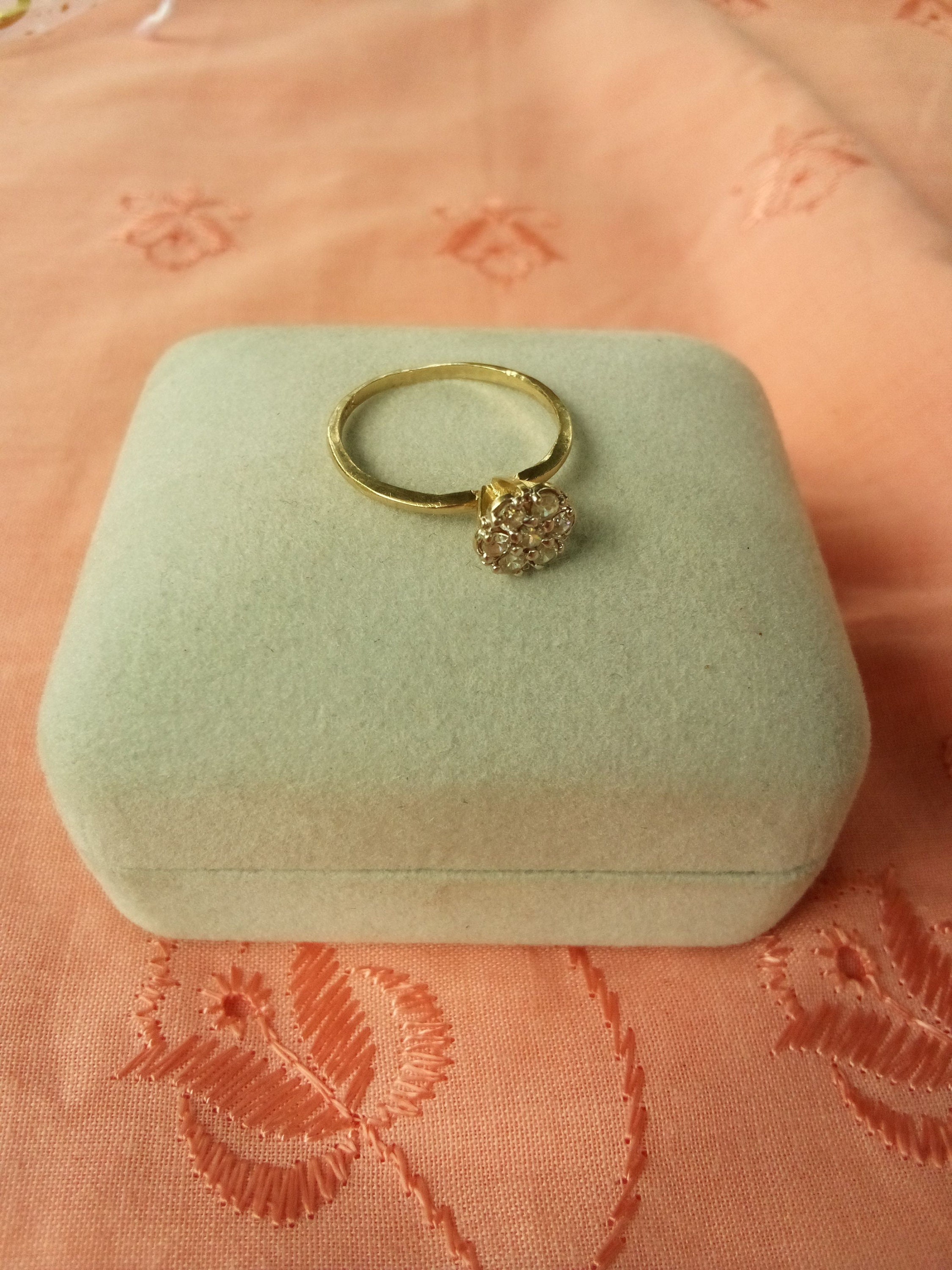 10K Gold Cubic Zirconia Ring - Etsy