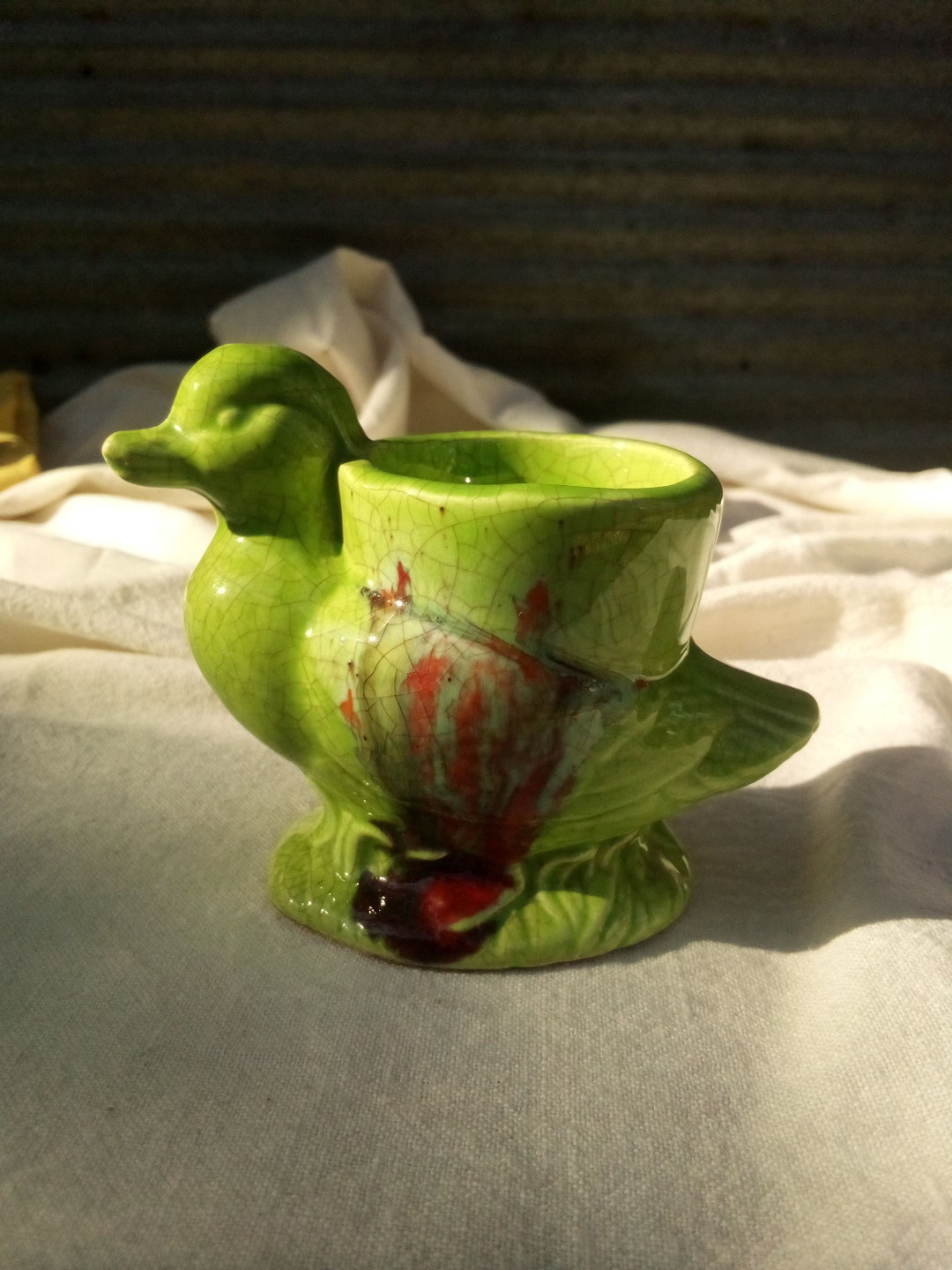 Creek Indian Pottery, Small Duck Planter - Etsy