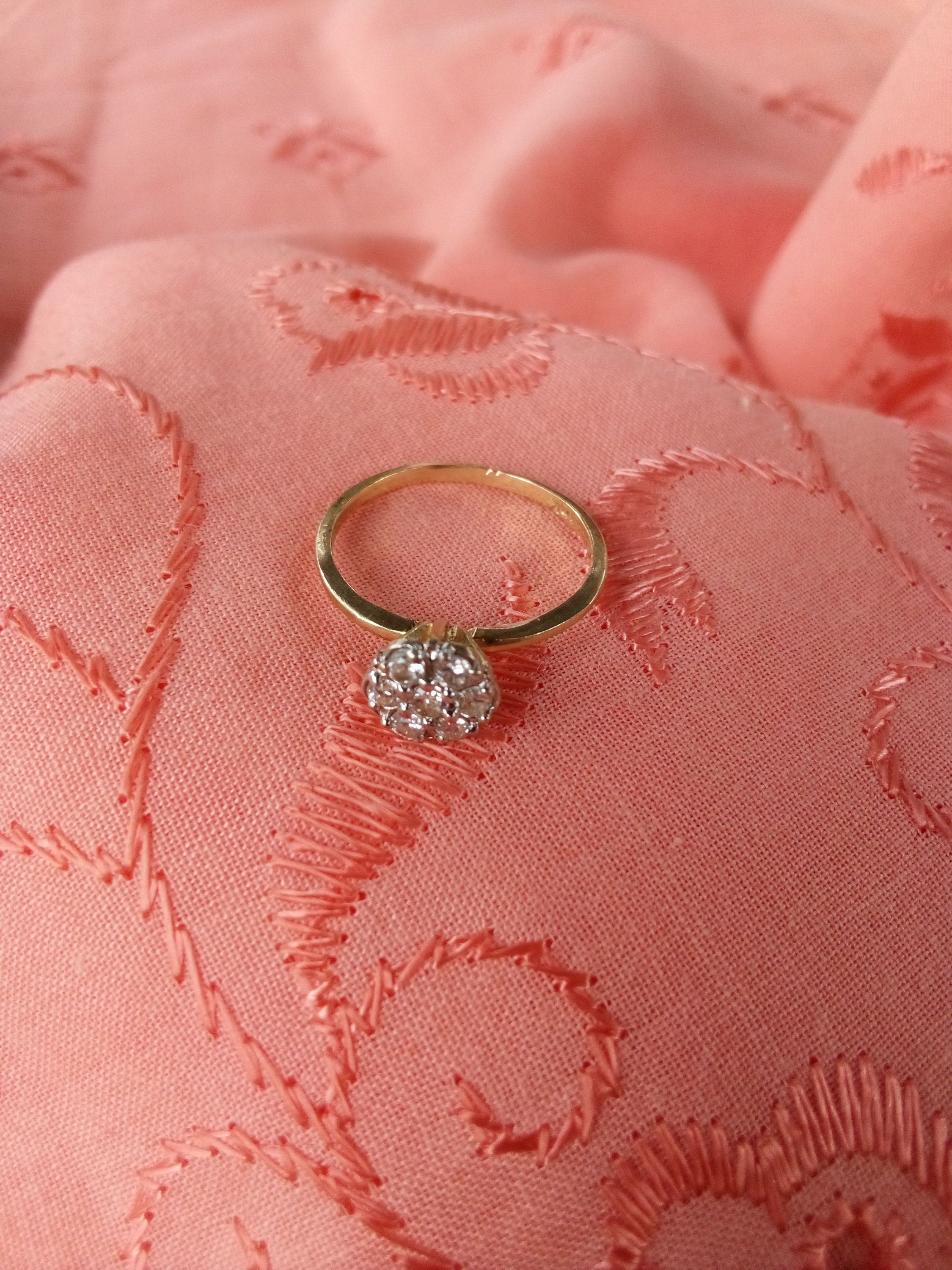 10K Gold Cubic Zirconia Ring - Etsy