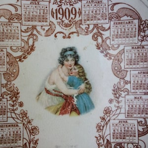 1909 Calendar Plate - Etsy