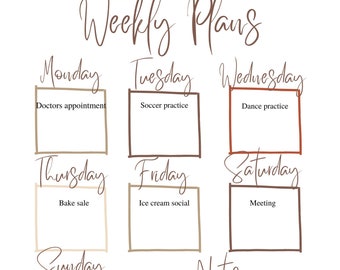 Weekly Planner Printable PDF Planner Editable Canva Planner Instant ...