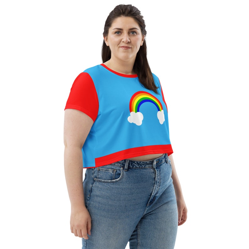 Kidcore Rainbow Primary Colors Crop Top T-shirt Clothes - Etsy