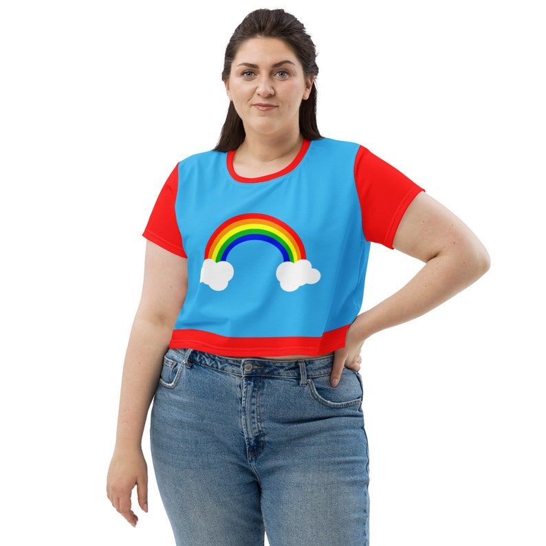Kidcore Rainbow Primary Colors Crop Top T-shirt Clothes - Etsy