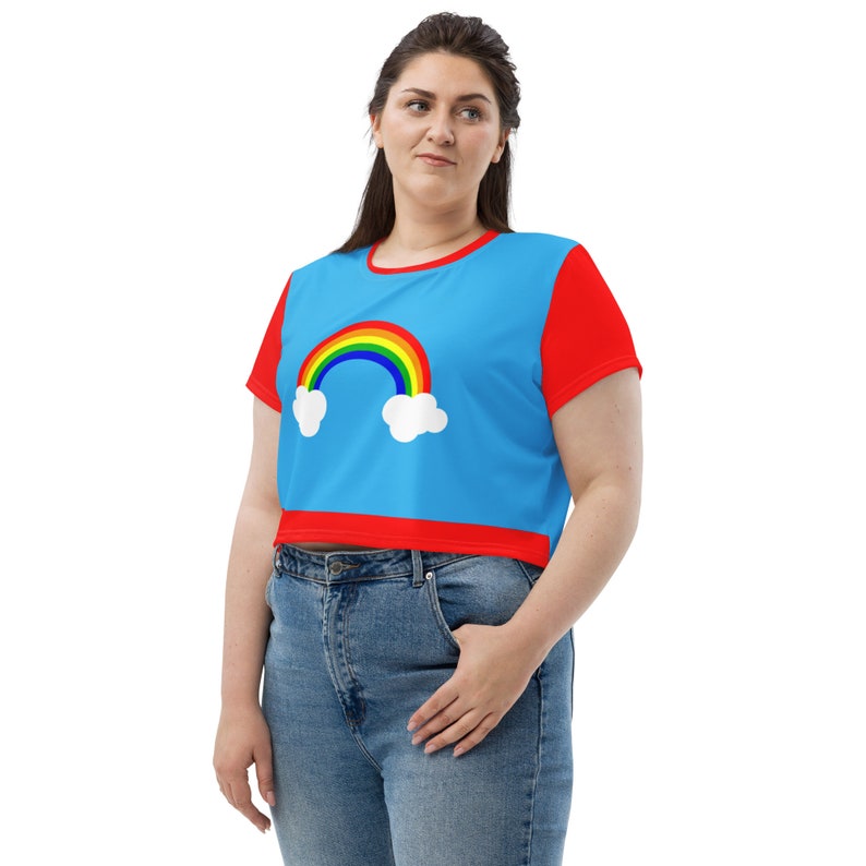 Kidcore Rainbow Primary Colors Crop Top T-shirt Clothes - Etsy