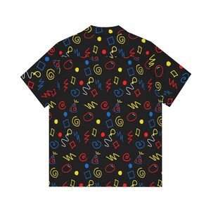 Clowncore Arcade Pattern Primary Colors Button-up Button-down Shirt ...
