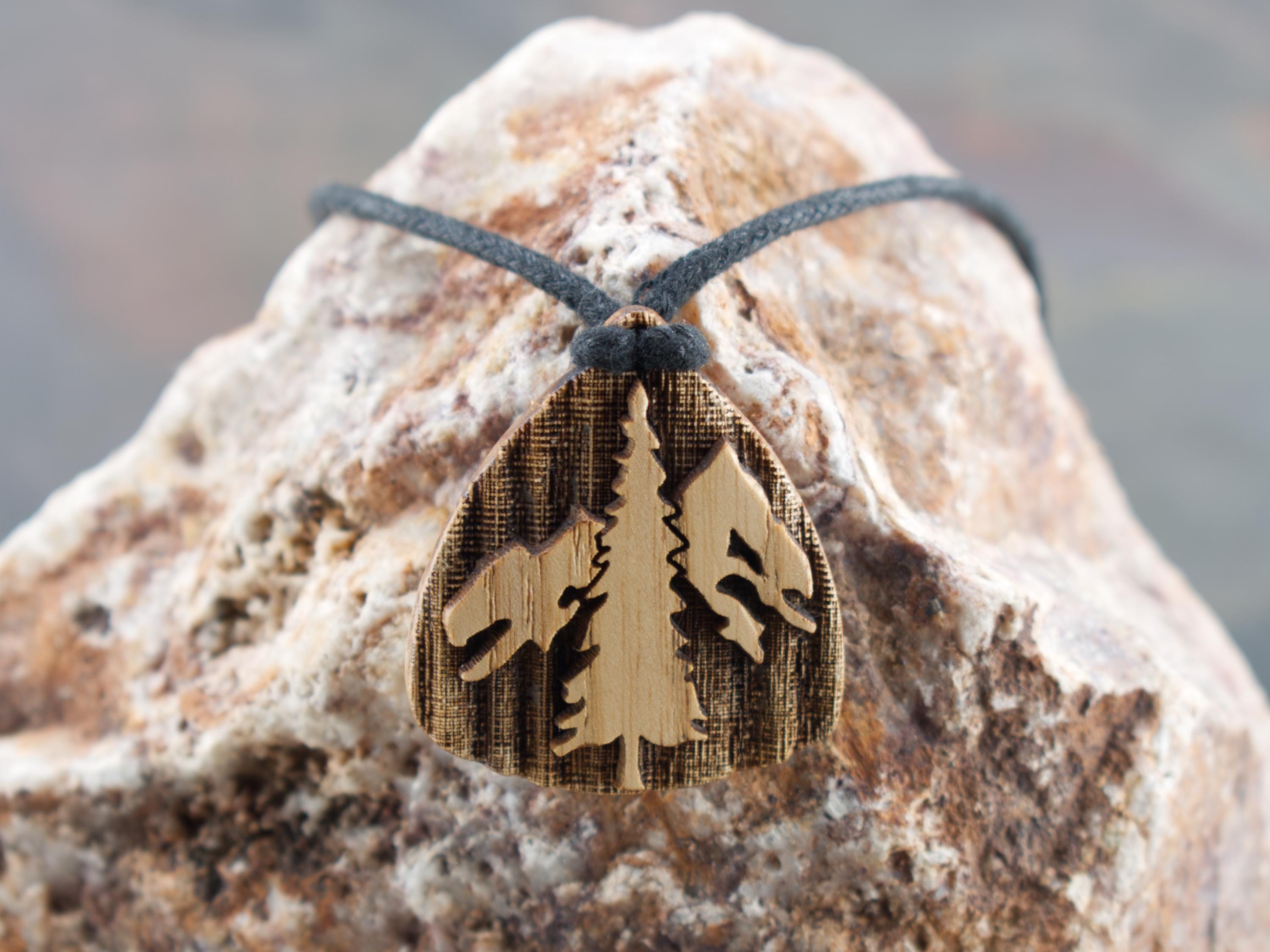 PCT Necklace: Engraved Wooden Pacific Crest Trail Pendant, Hiker Gift ...