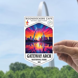 Gateway Arch National Park Stickers for Water Bottle Colorful ...