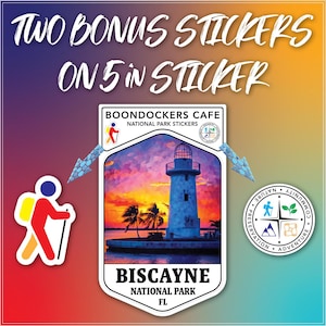 Biscayne National Park Stickers for Water Bottle Colorful Waterproof ...