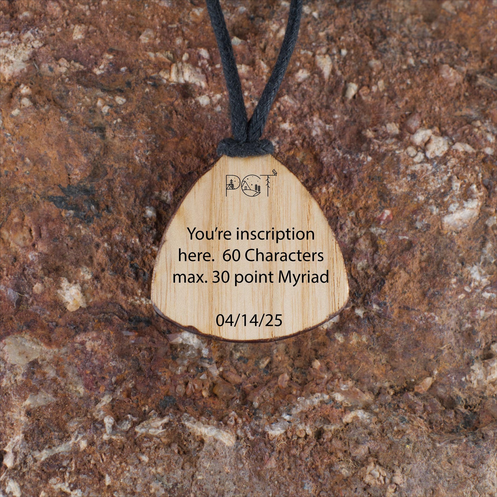 PCT Necklace: Personalized Wooden Pacific Crest Trail Pendant, Hiker ...