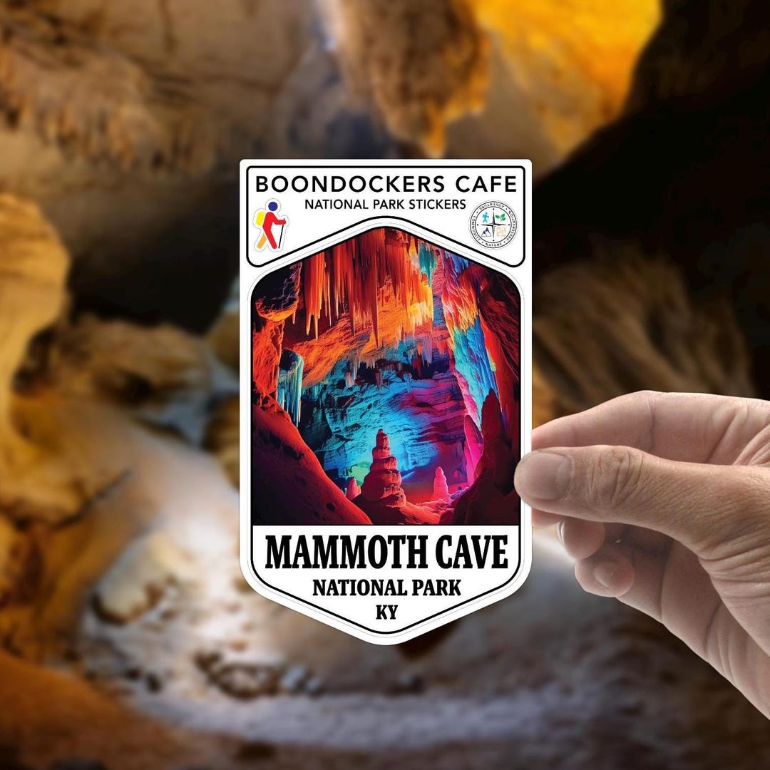 Mammoth Cave National Park Stickers for Water Bottle Colorful ...