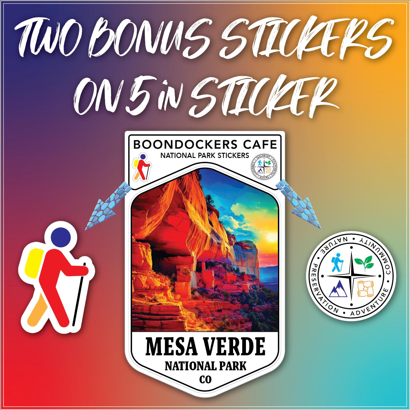 Mesa Verde National Park Sticker: Waterproof Vinyl Decal With Hiker ...