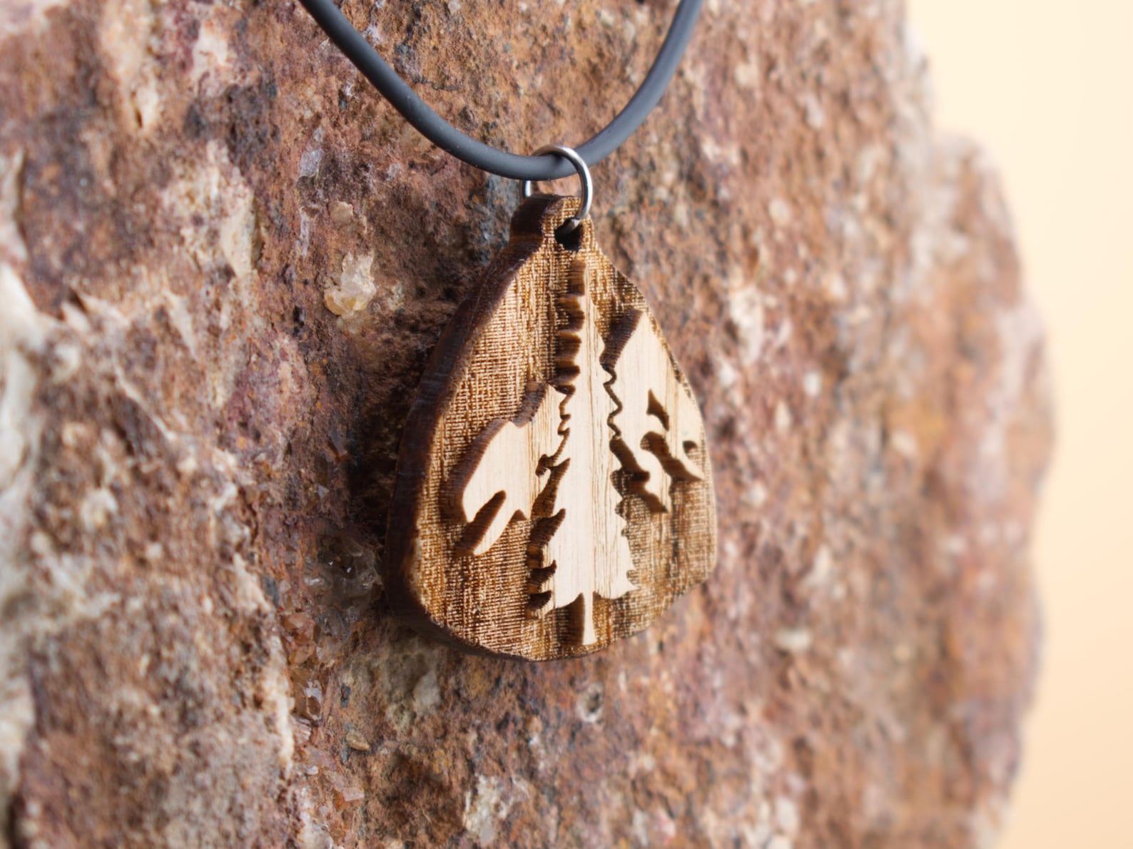PCT Necklace: Personalized Wooden Pacific Crest Trail Pendant, Hiker ...