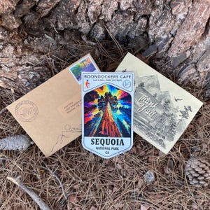 Sequoia National Park Stickers for Water Bottle Colorful Waterproof ...