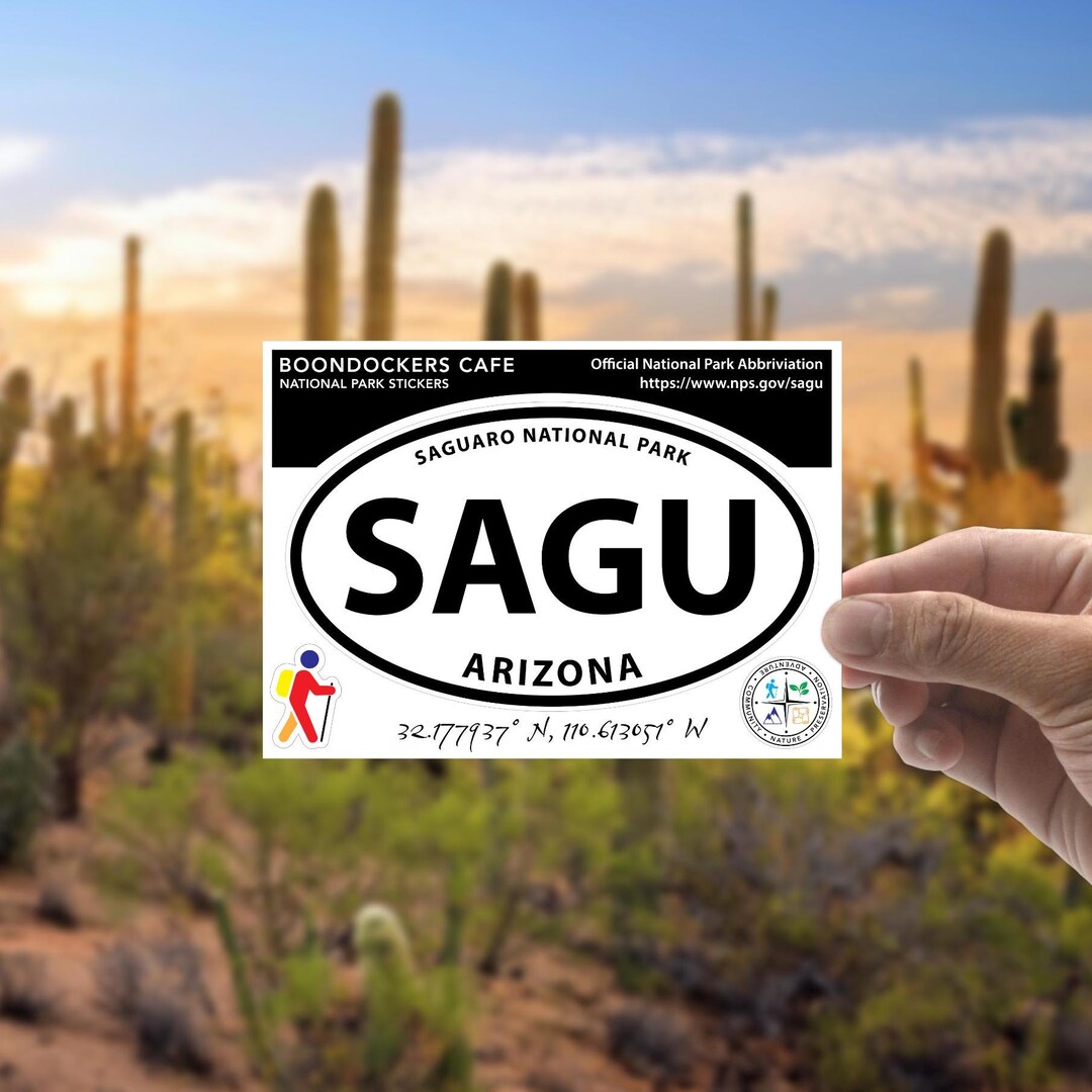 Saguaro National Park Sticker: Arizona SAGU Waterproof Decal - Etsy