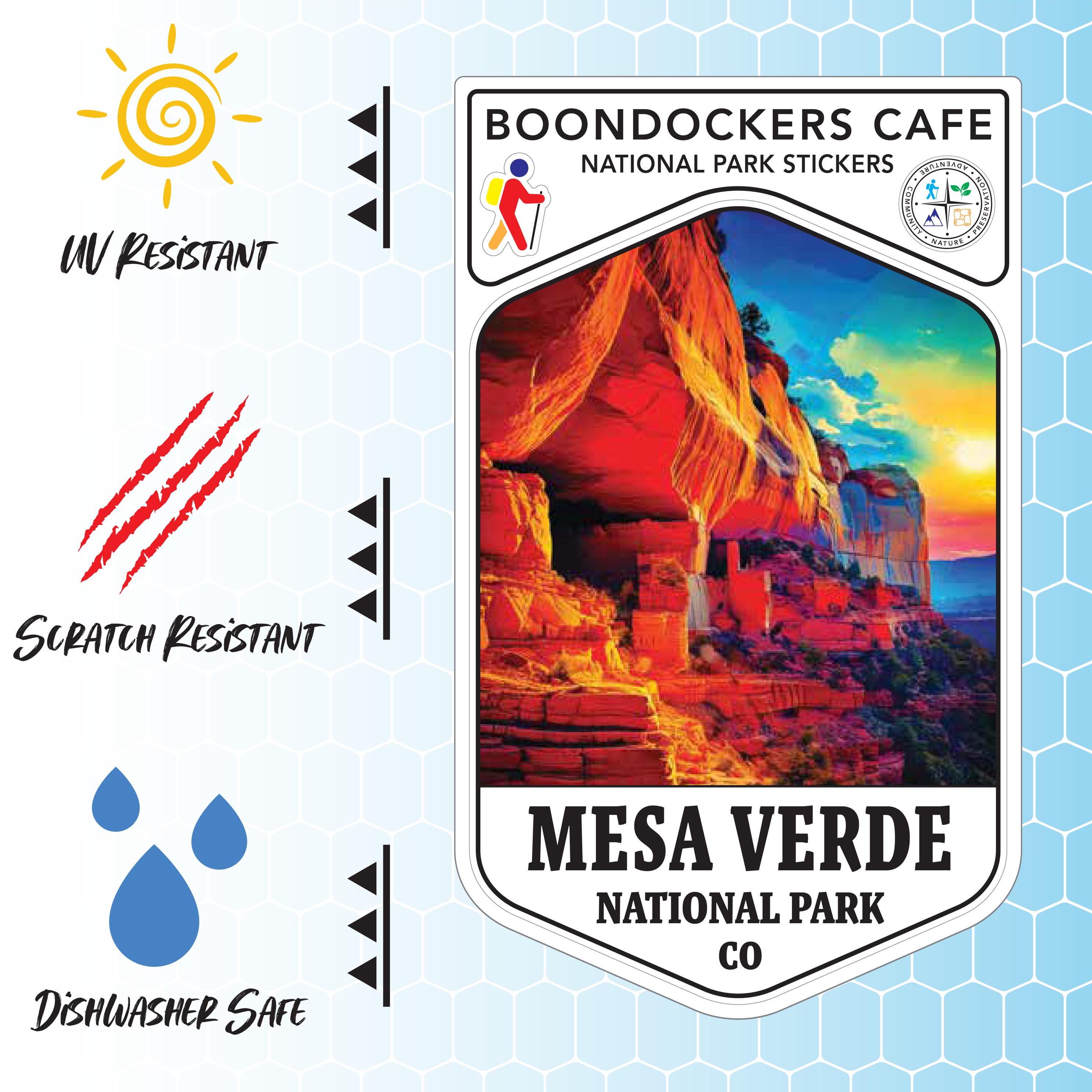 Mesa Verde National Park Sticker: Waterproof Vinyl Decal With Hiker ...