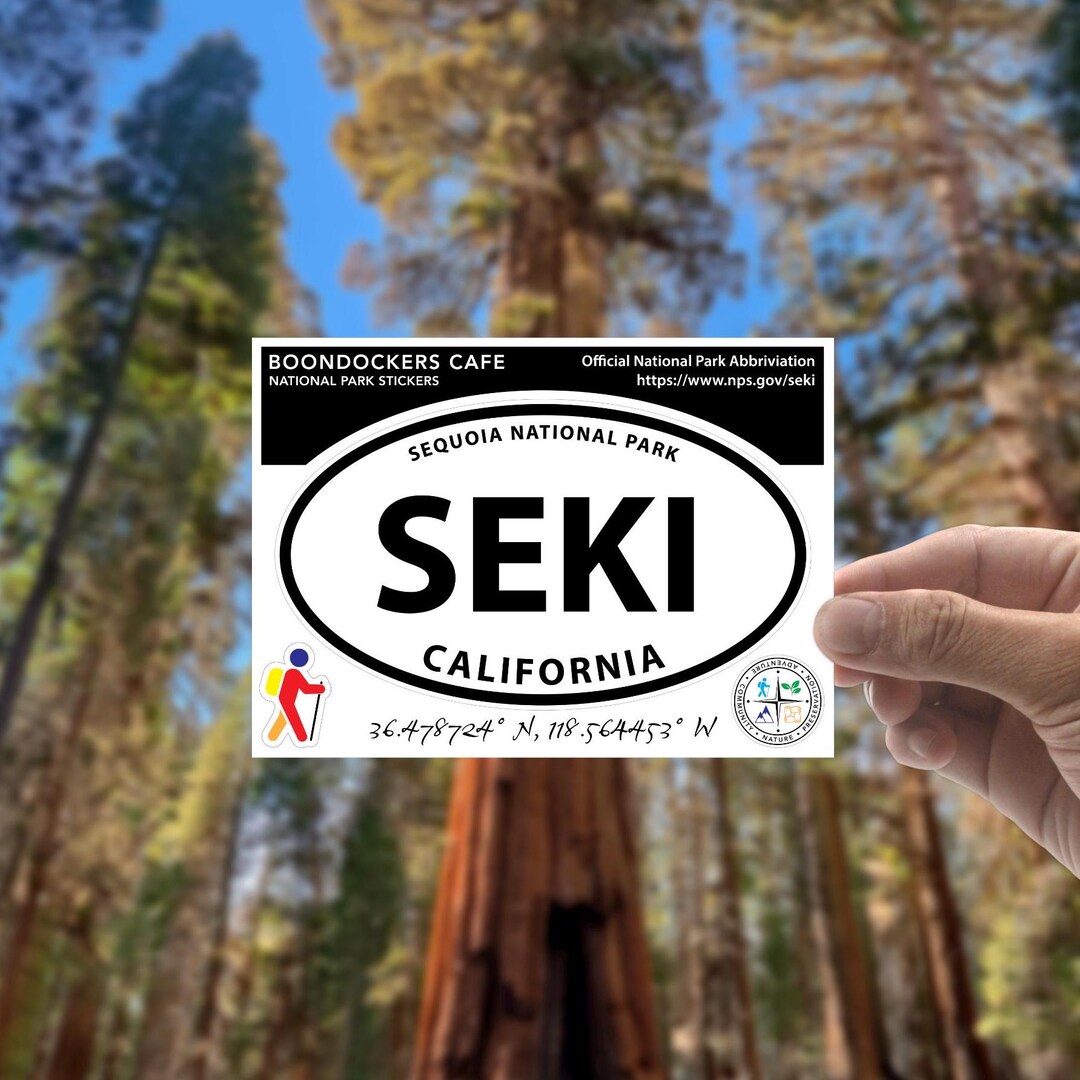 Sequoia National Park Vinyl Decal: SEKI Classic Oval Design - Etsy