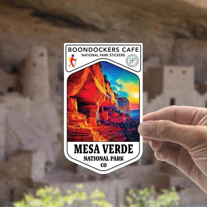 Mesa Verde National Park Sticker: Waterproof Vinyl Decal With Hiker ...