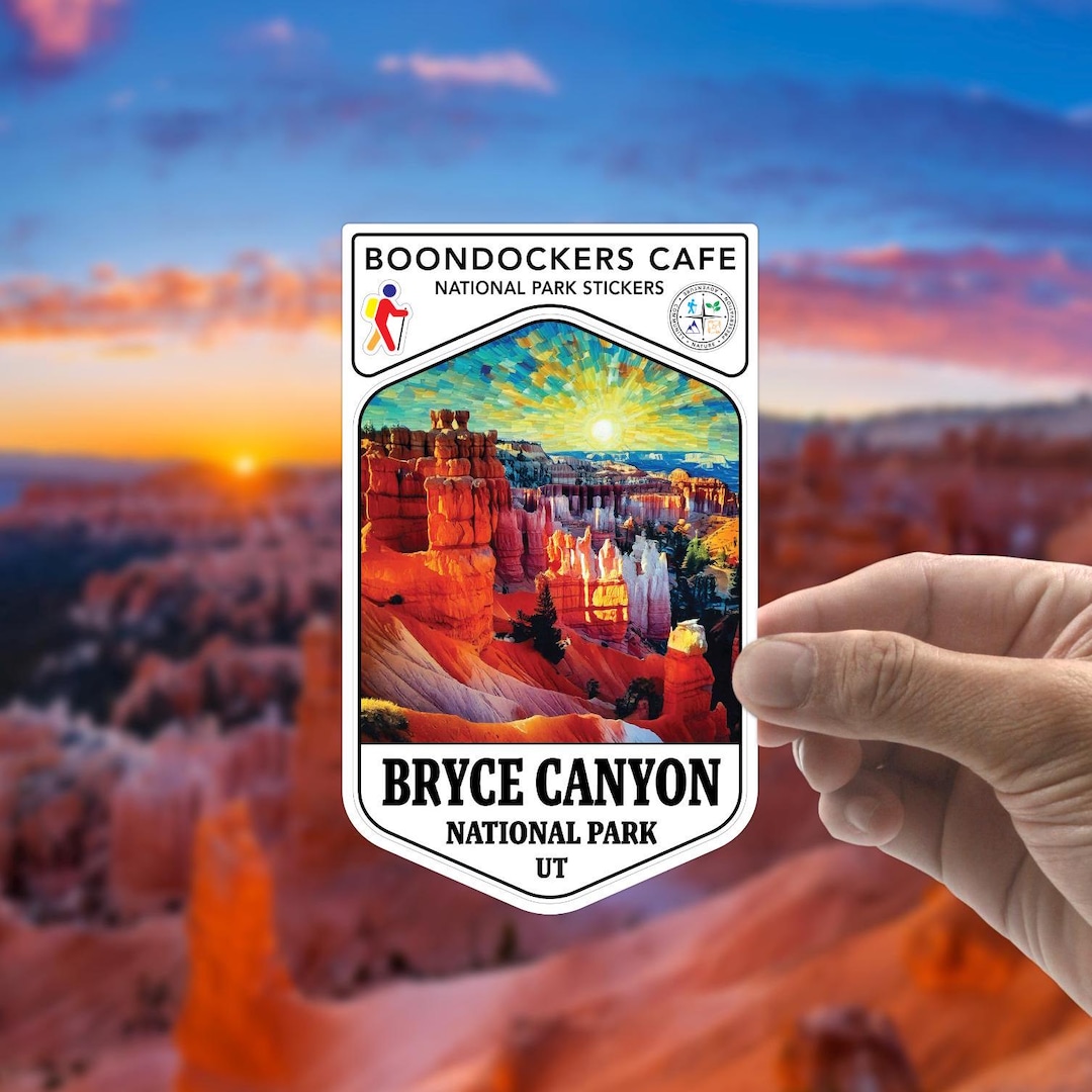 Bryce Canyon National Park Stickers for Water Bottle Colorful ...