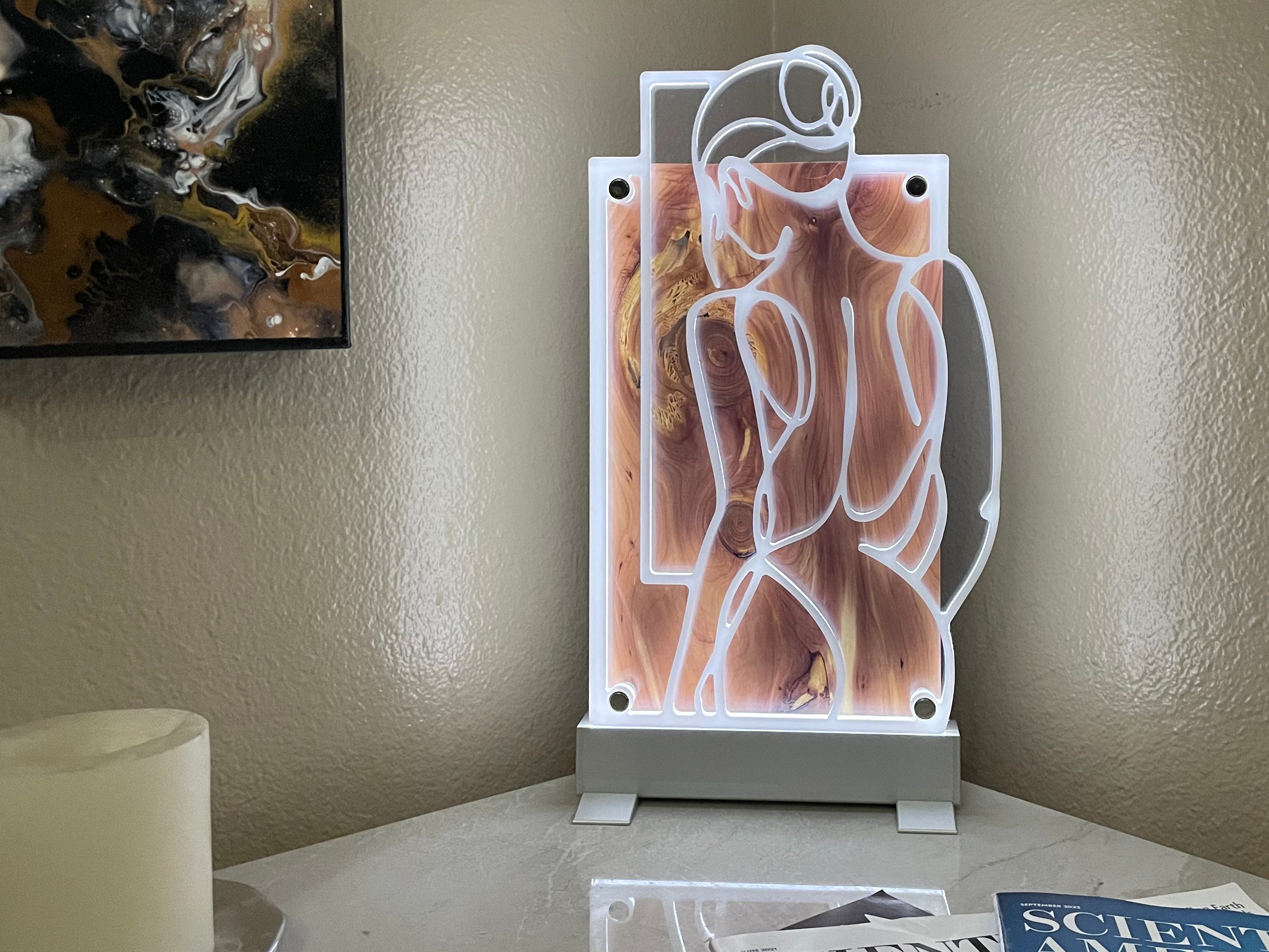 Contemporary Nude Woman Lighted Artfeminine Woman Lighted - Etsy