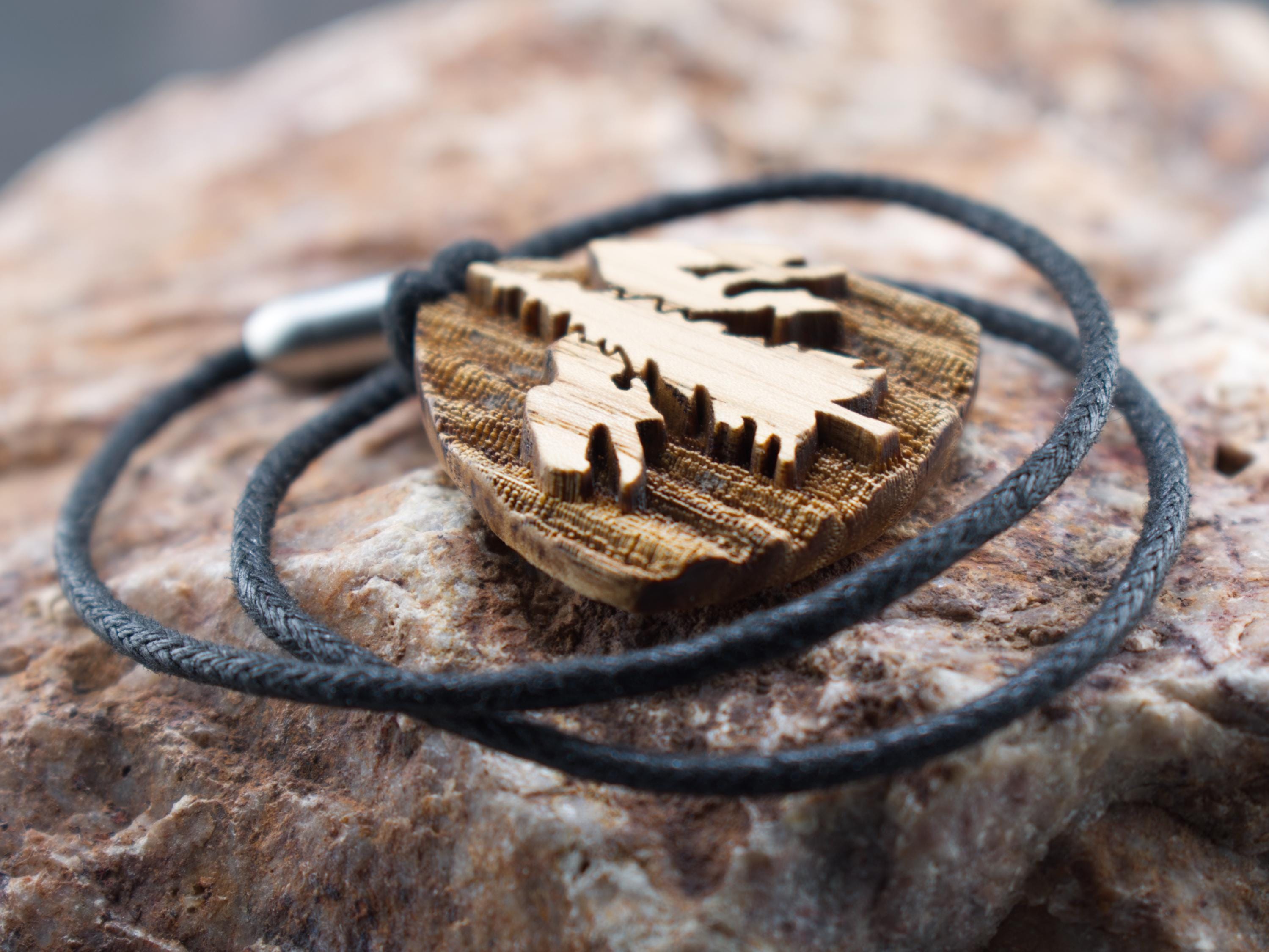 PCT Necklace: Engraved Wooden Pacific Crest Trail Pendant, Hiker Gift ...