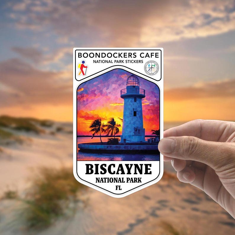 Biscayne National Park Stickers for Water Bottle Colorful Waterproof ...