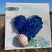 Beach Lover, Dream, Blue, Heart, Glass Art, Crushed Glass, Mixed Media ...