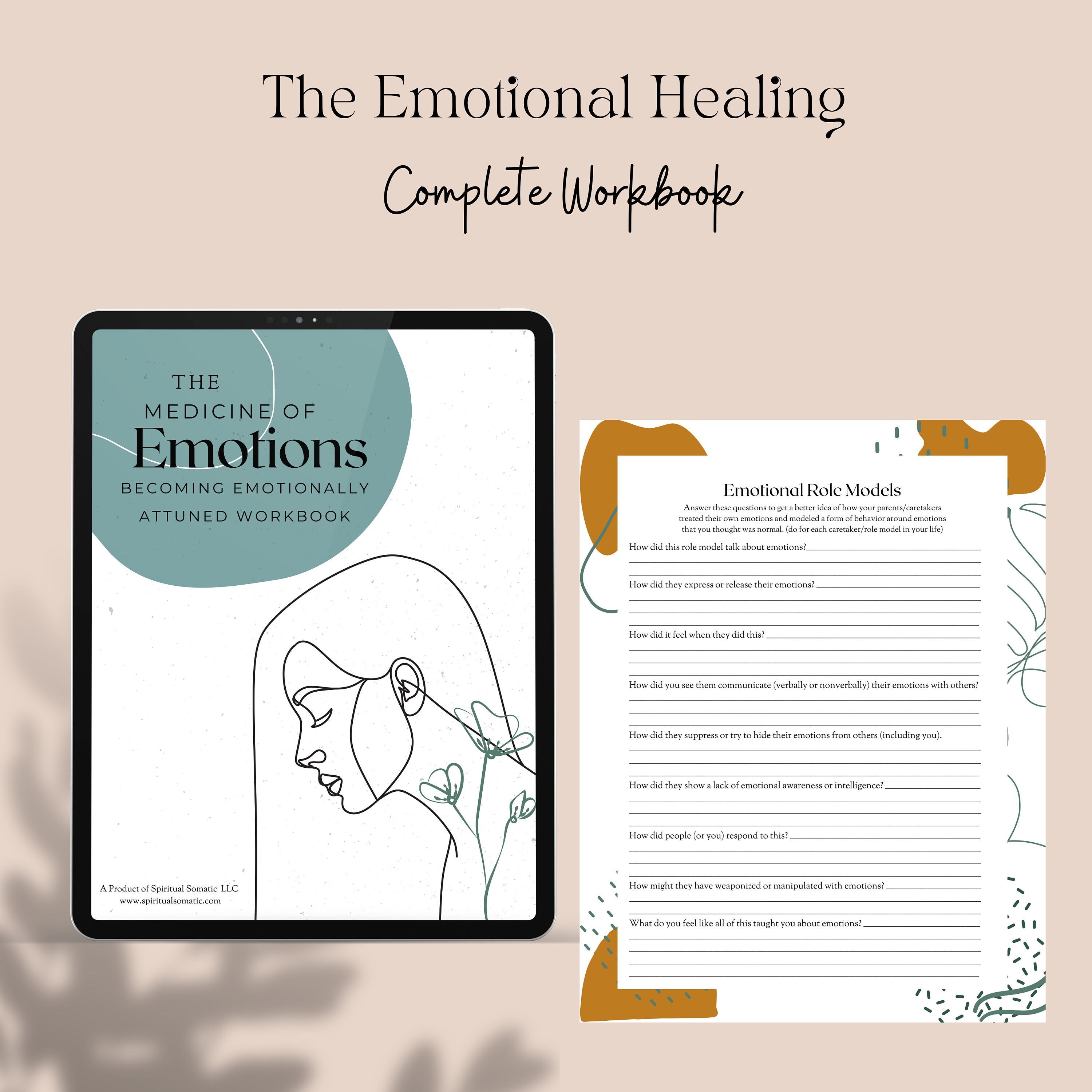 Emotional Healing Workbook Self Love Workbook Digital Mental Health ...