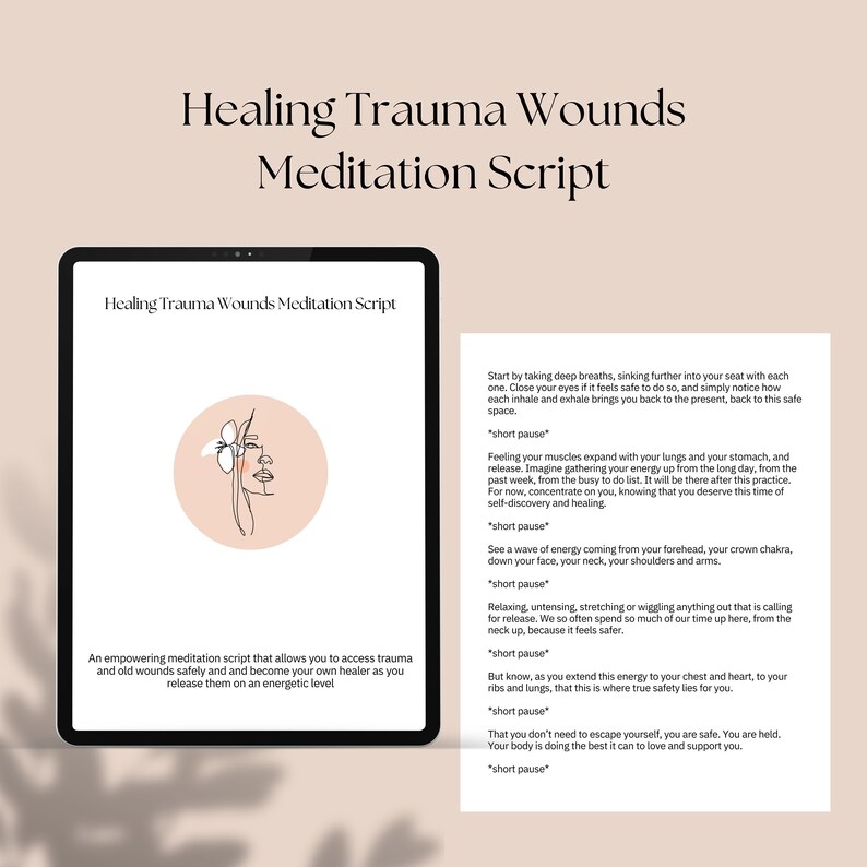 Trauma Healing Guided Meditation Script Trauma and Healing - Etsy