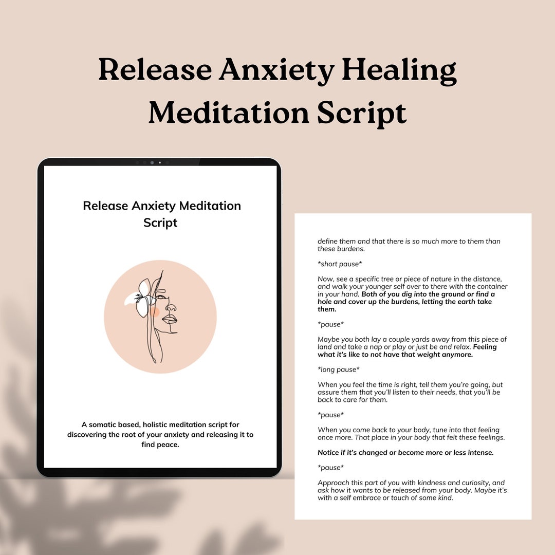 Release Anxiety Healing Script | Guided Meditation Script | Therapy ...