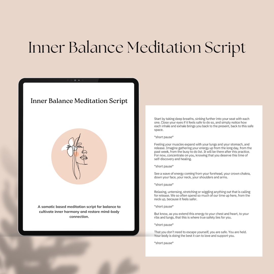 Inner Balance Meditation Script | Trauma and Healing PDF | Mindfulness ...