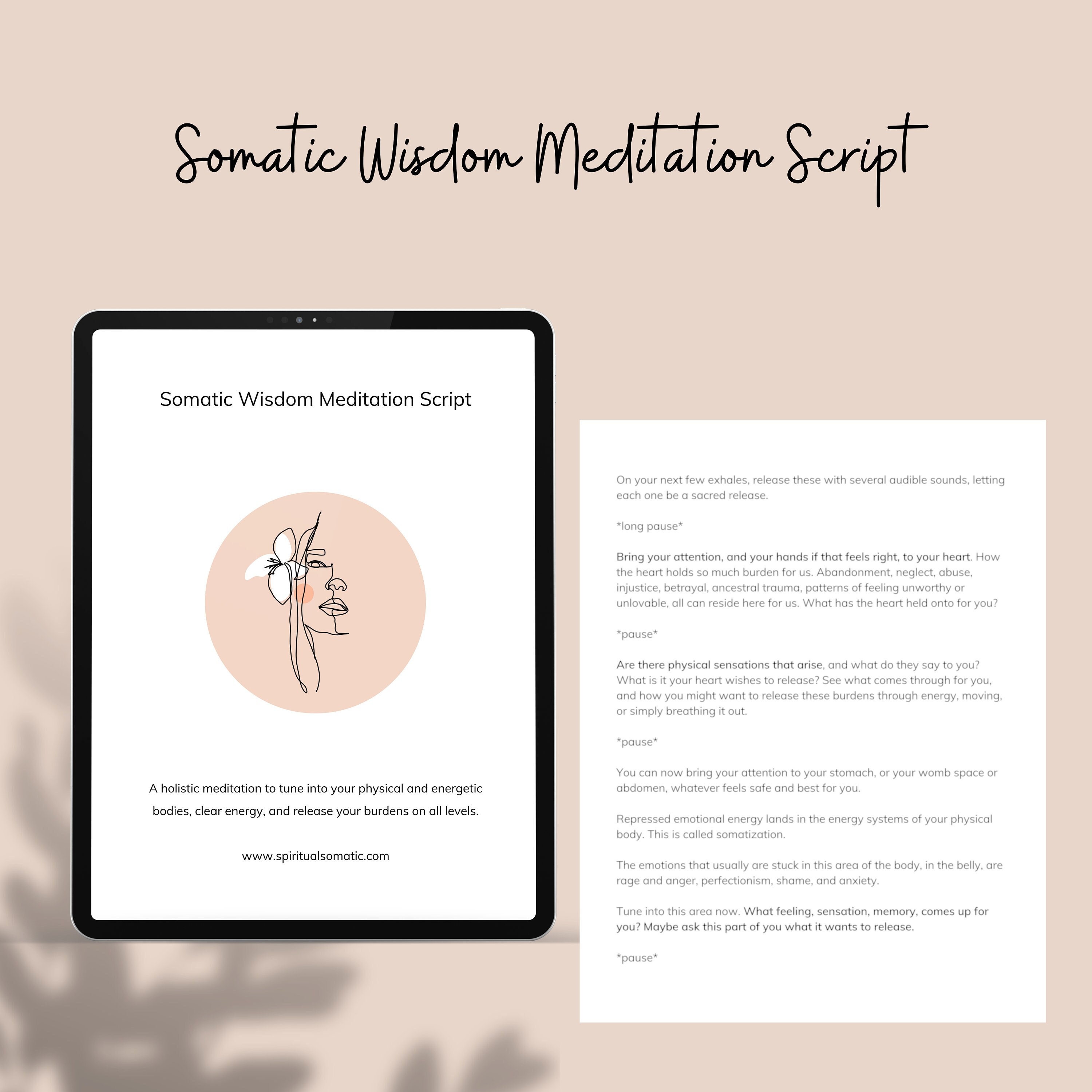 Somatic Healing Script Guided Meditation Script Therapy Meditation ...
