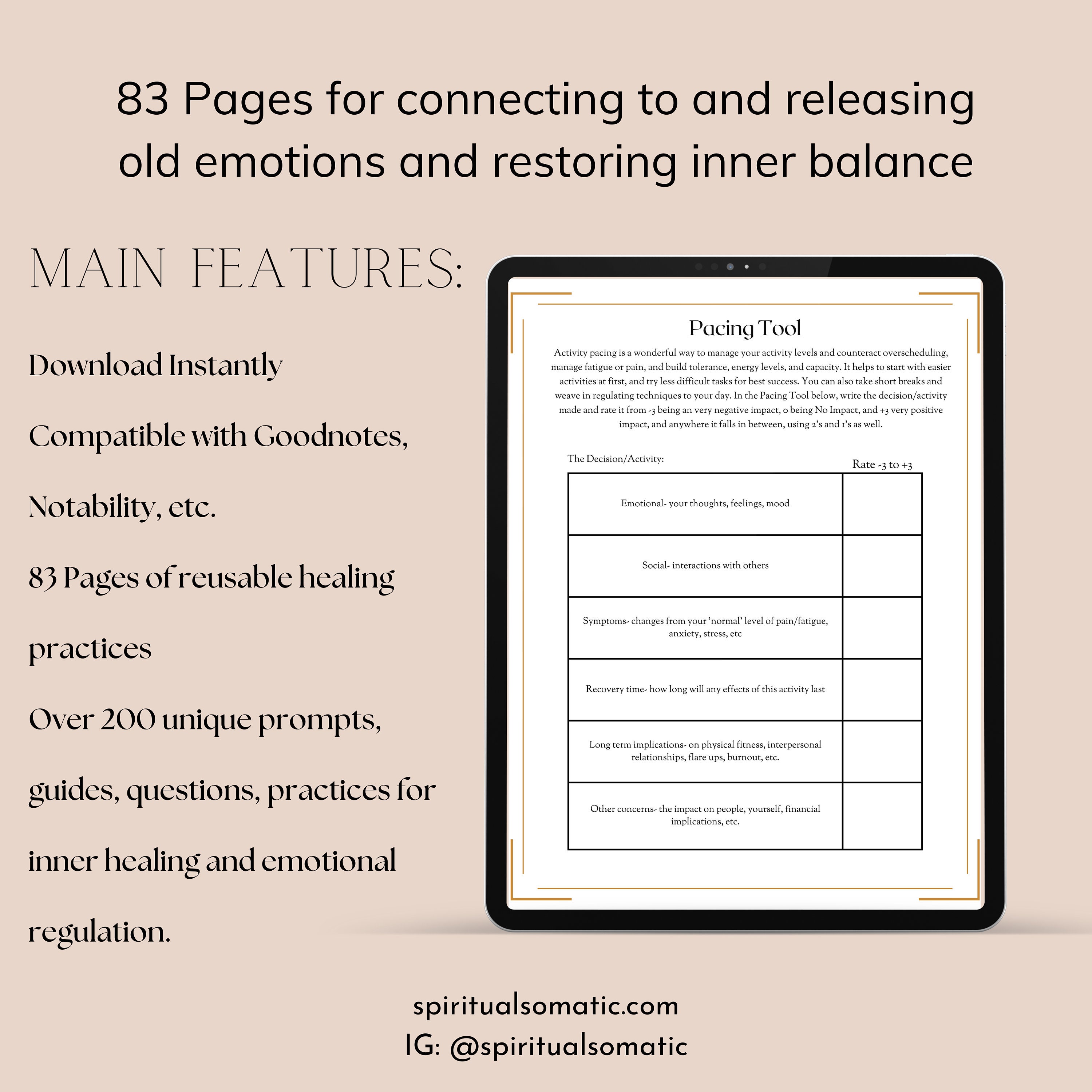 Emotional Healing Workbook Self Love Workbook Digital - Etsy