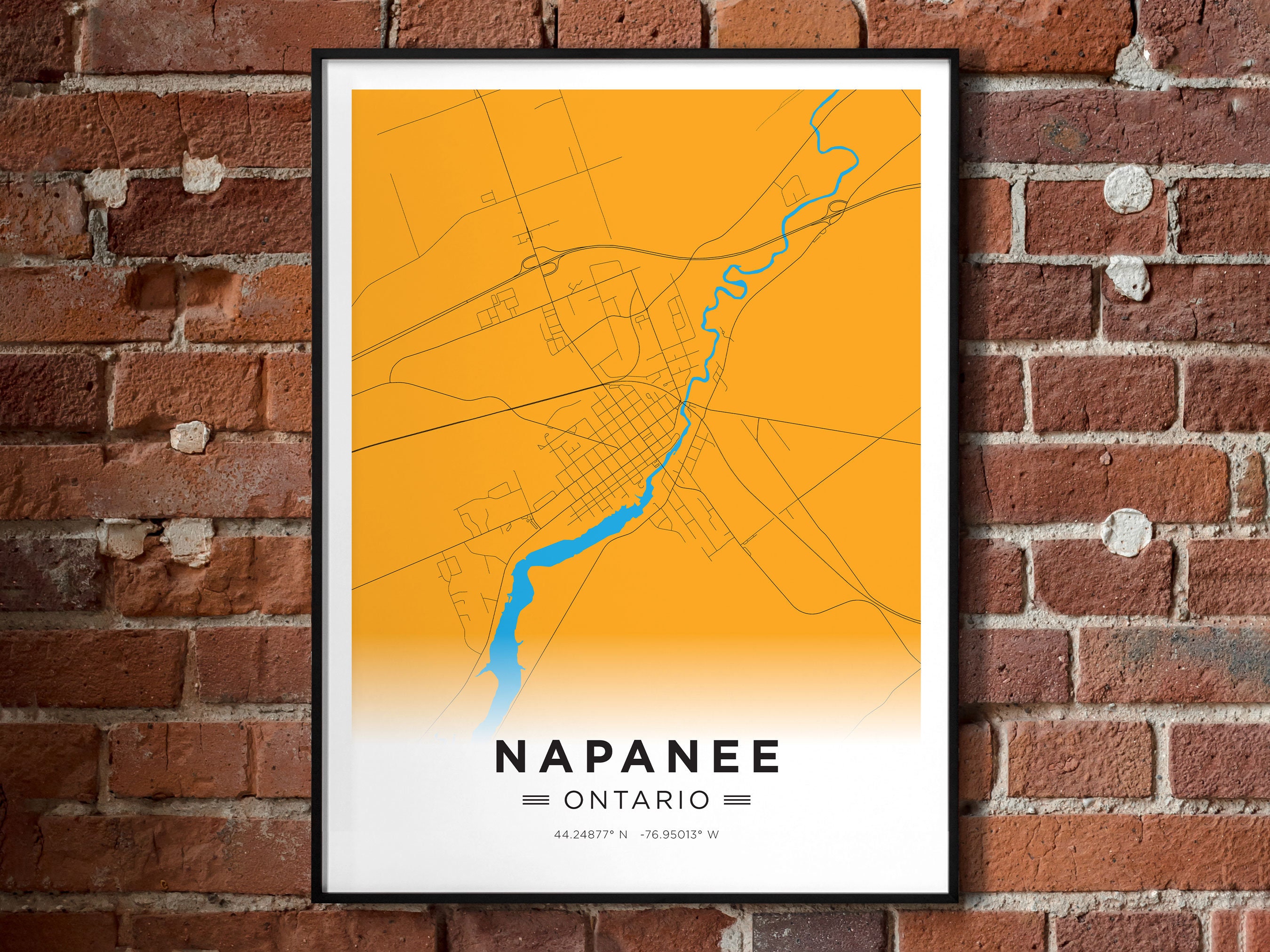 Map of Napanee, Ontario | City Colours | Poster Print - Etsy