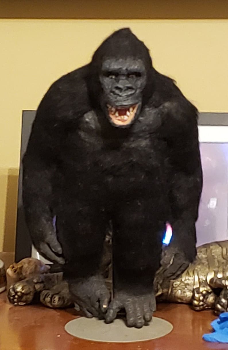 King Kong One of a Kind Flesh and Bone Feel Monster Furry Gorilla Ooak ...