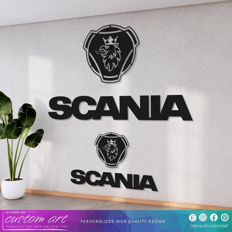 SCANIA DXF SVG Png Logo Metal Wall Art Laser Cut Home - Etsy México