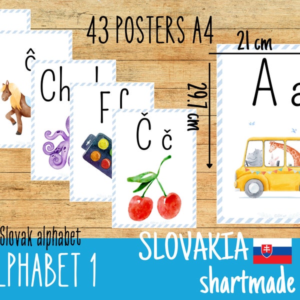 Slovak Alphabet - Etsy