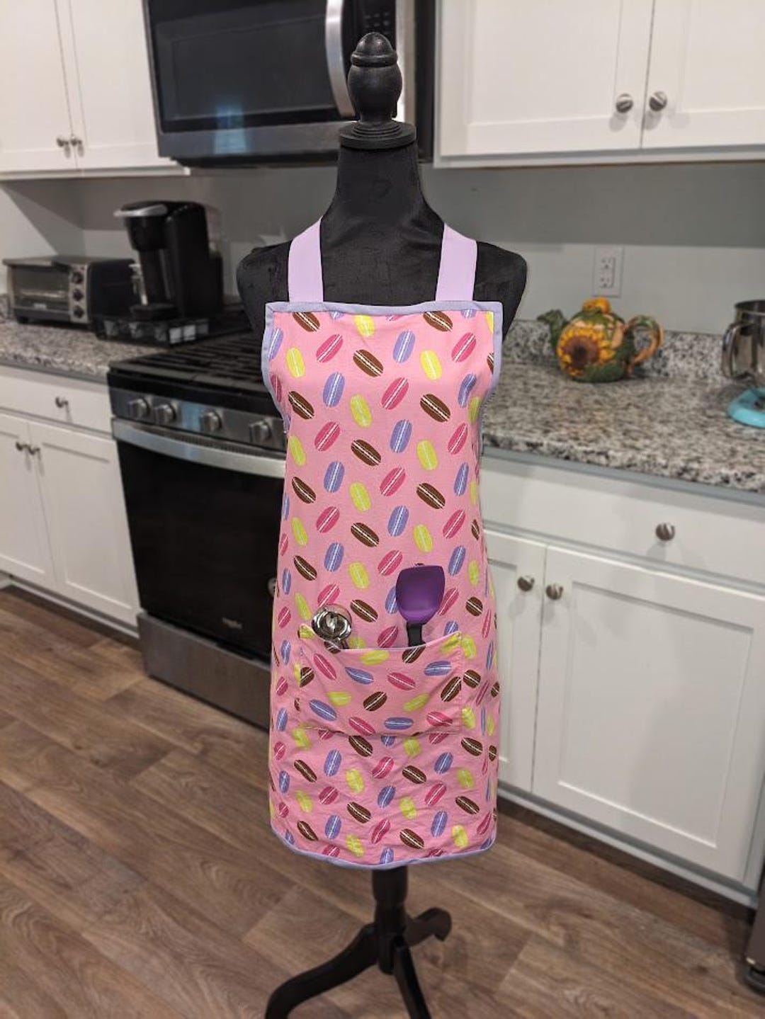 Pink Pastel Macaron Apron With Pocket and Adjustable Straps - Etsy