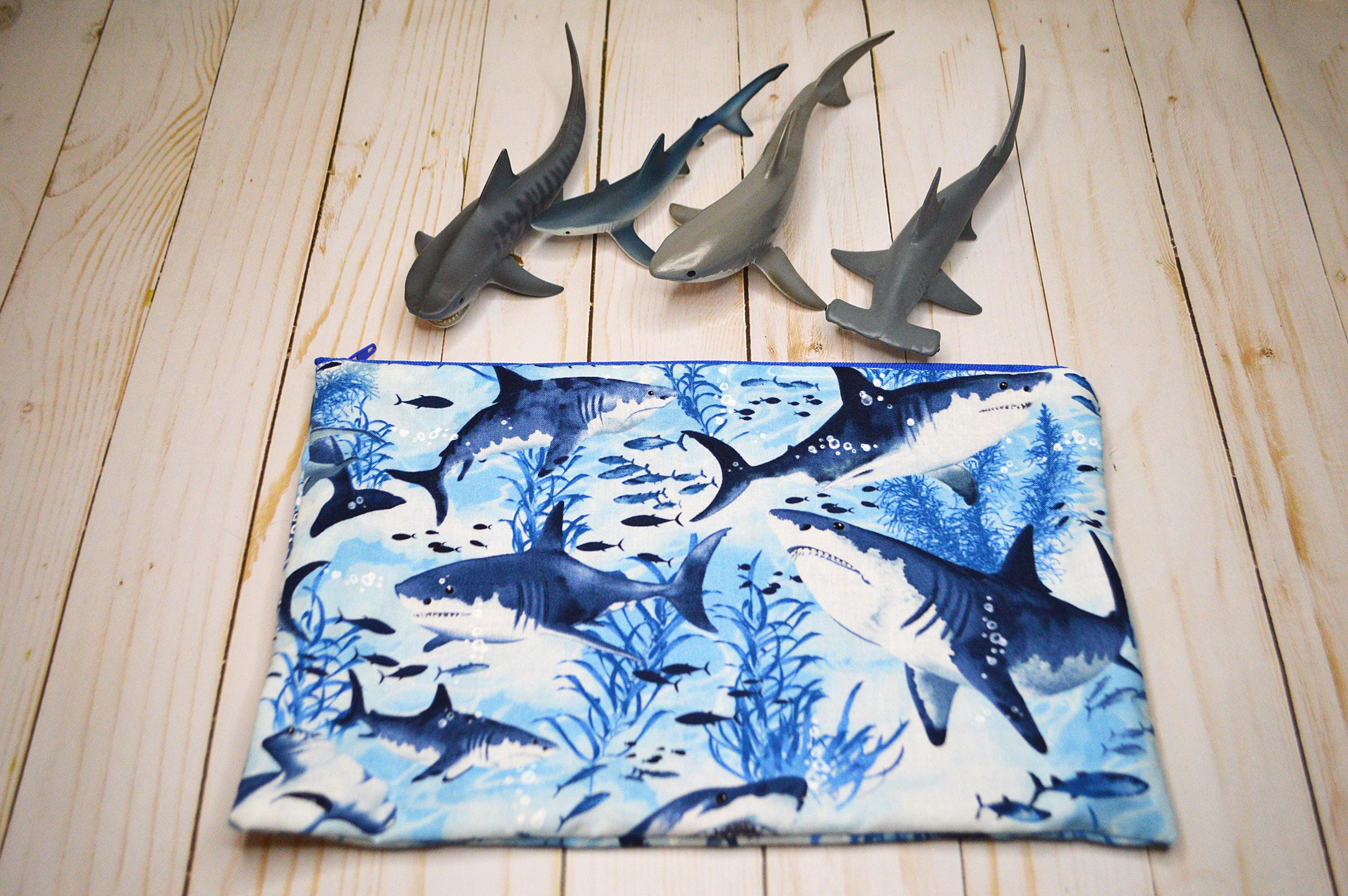 Great White Shark Week Coastal Zipper Pouch - Mega Size - Etsy